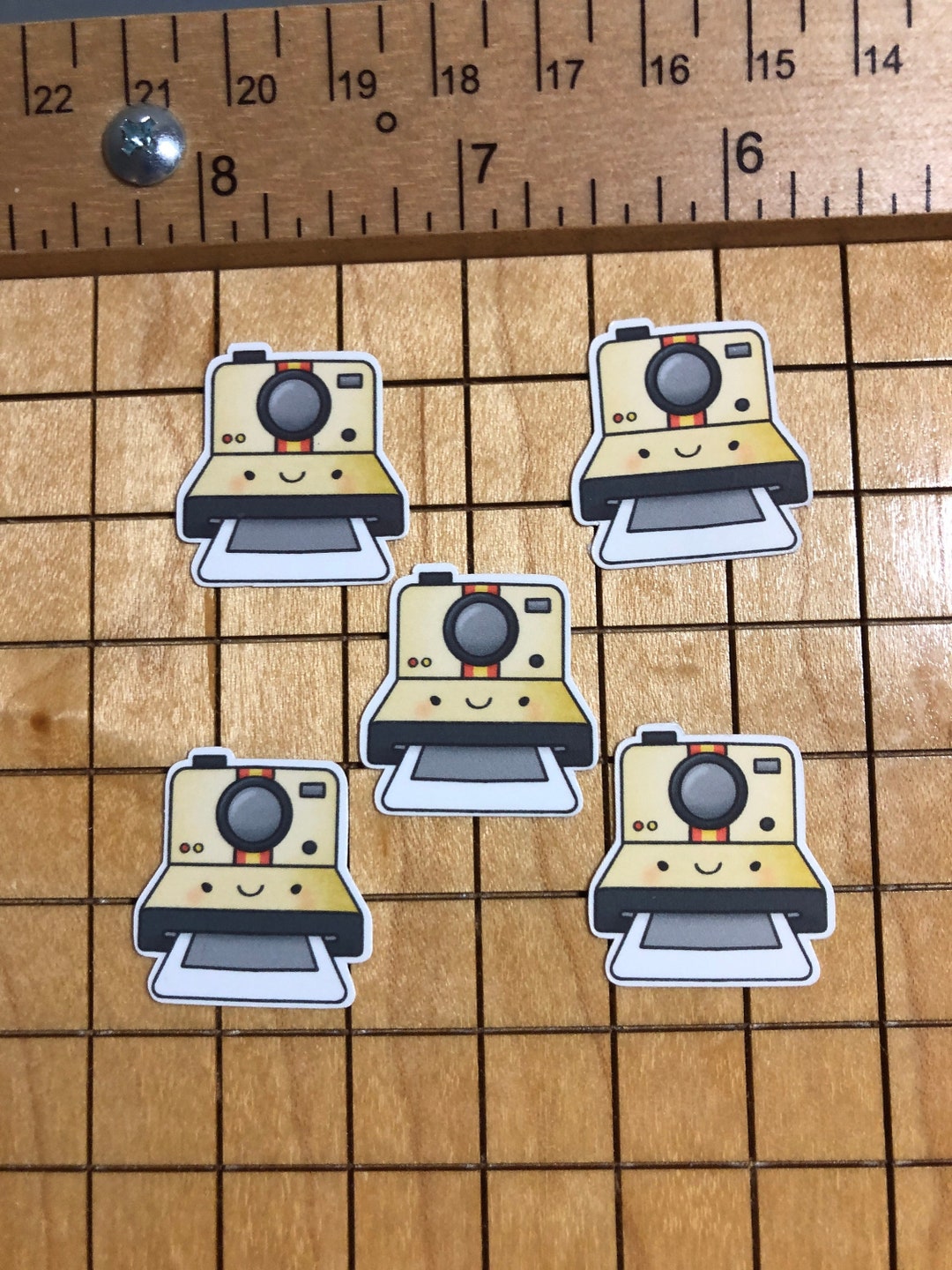 5 MINI Camera Stickers, Camera Decal, Instant Camera, Tiny Sticker ...