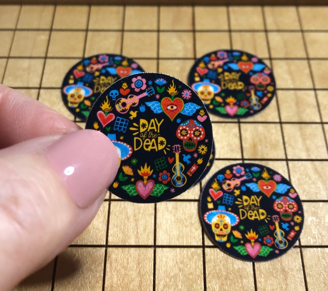 5 MINI Day of the Dead Stickers, Dia De Los Muertos Sticker Pack ...