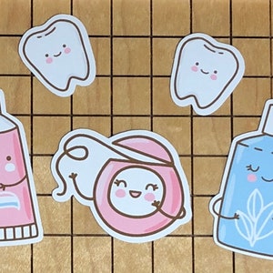 5 Dental Sticker Pack, Tooth Decal, Toothpaste Sticker, Mouthwash Decal ...