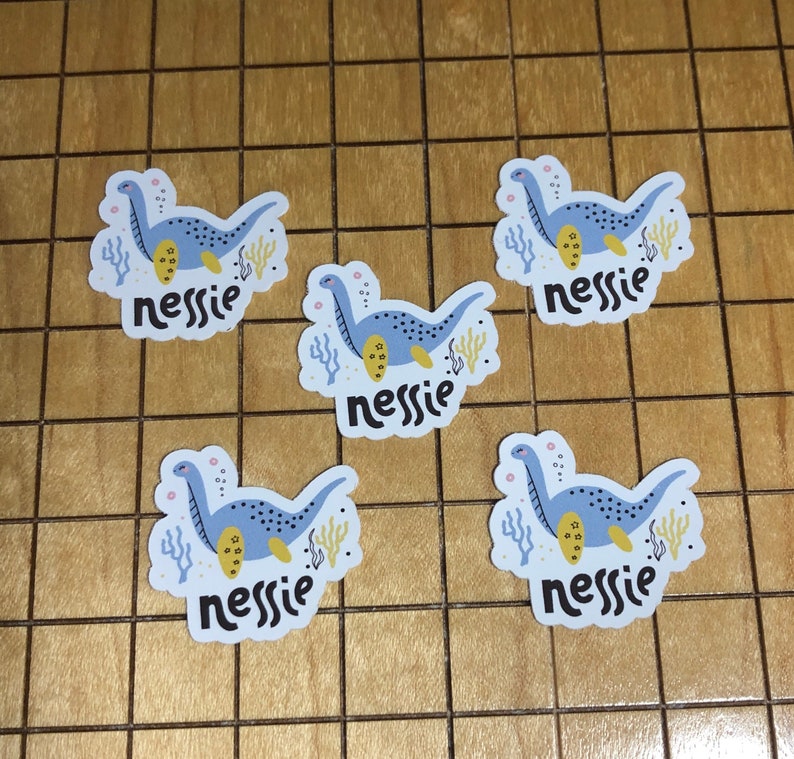 5 MINI Loch Ness Monster Stickers, Tiny Sticker, Laptop Decal, Water ...