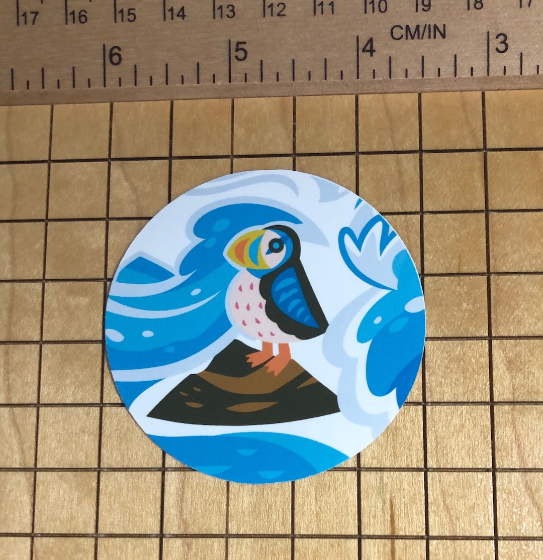 Puffin Sticker, Puffin Decal, Seabird Sticker, Bird Decal, Water Bottle ...