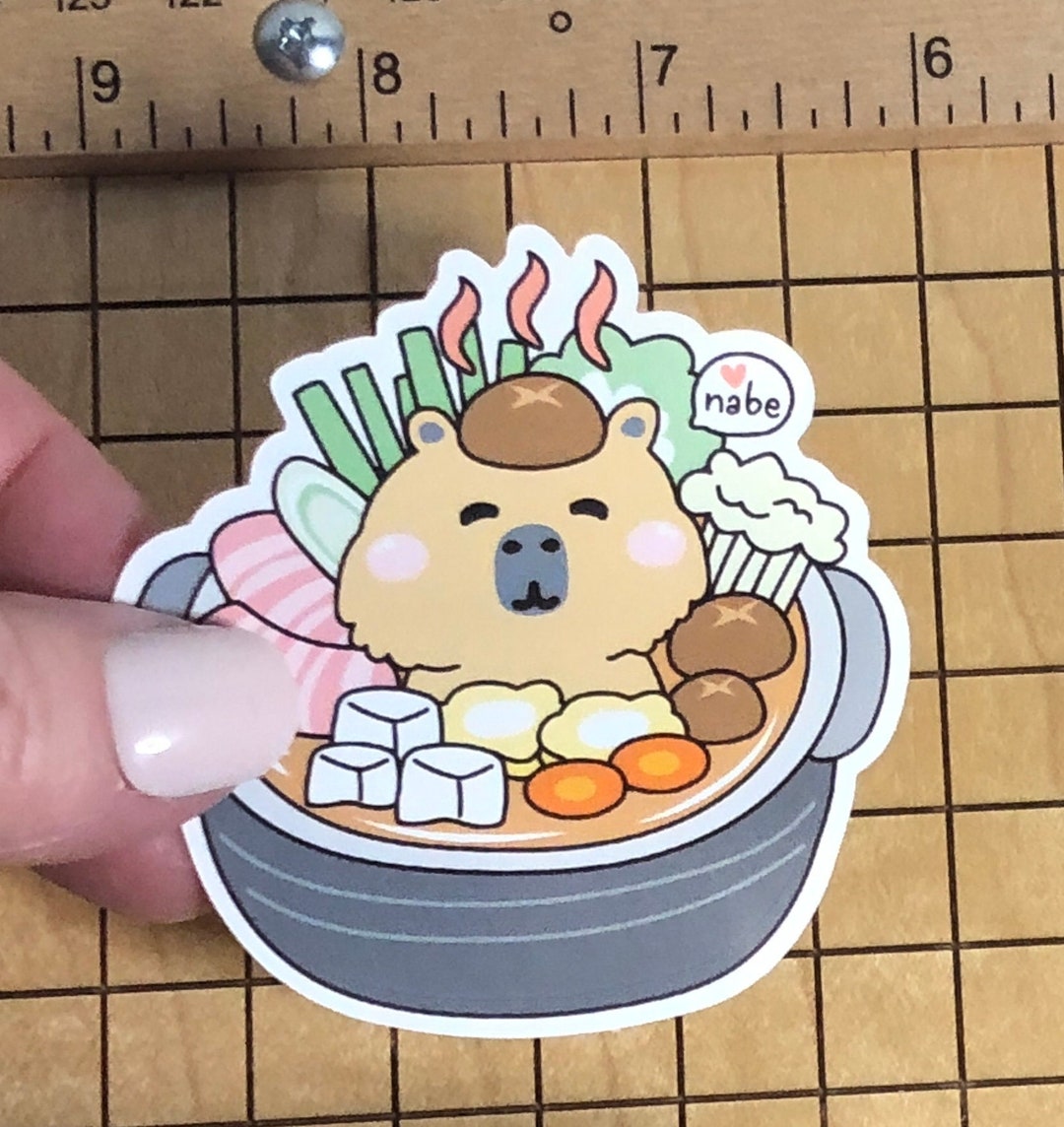 Capybara Sticker Soup Sticker Nabe Sticker Laptop Decal - Etsy