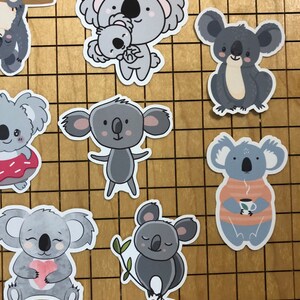 10 Koala Stickers, Koala Sticker Pack, Koala Gift, Party Favor, Tumbler ...