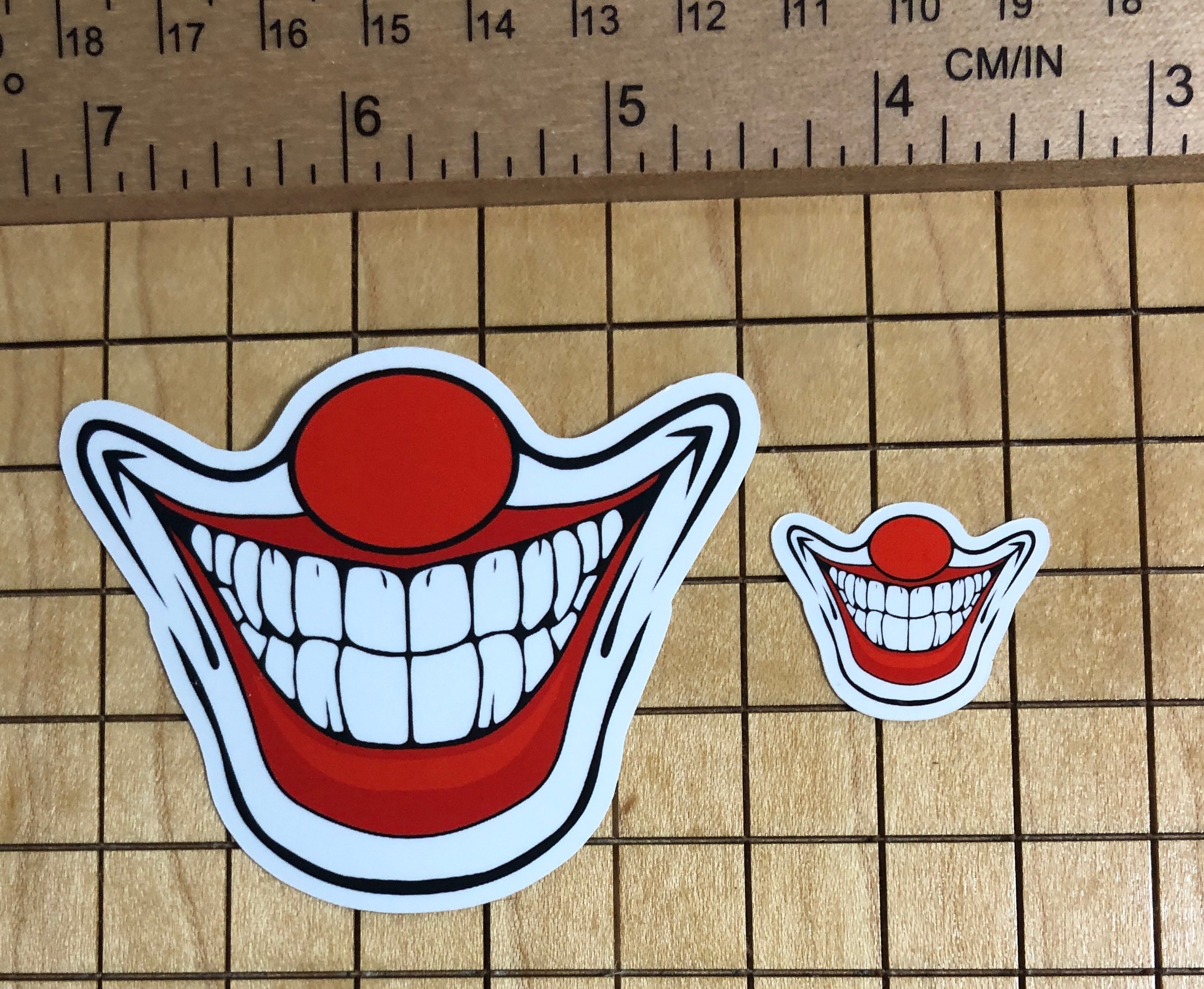 Clown Sticker Scary Decal Scary Clown Mouth Sticker Clown - Etsy