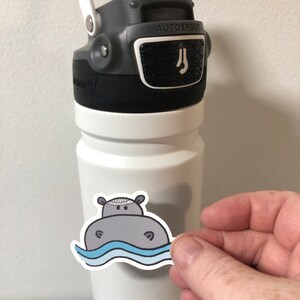 8 Hippo Stickers, Hippo Decal, Hippo Label, Hippo Sticker Pack, Sticker ...