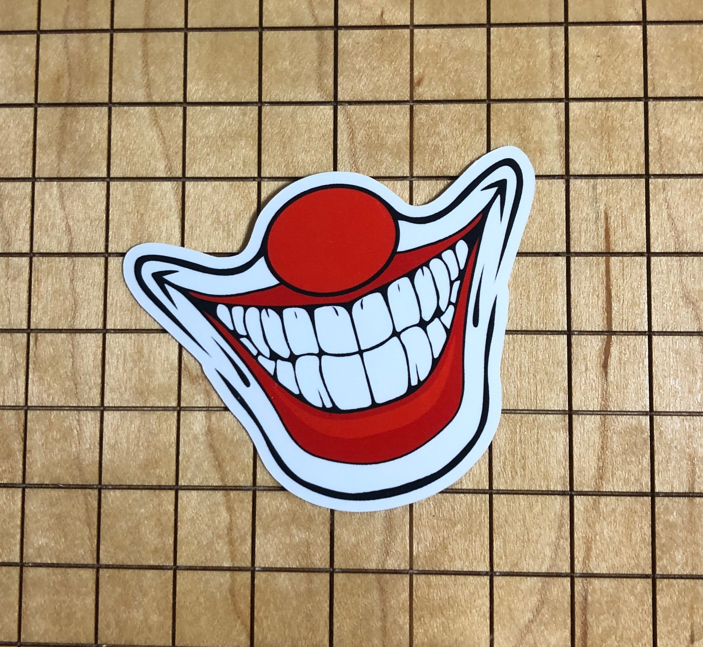 Clown Sticker Scary Decal Scary Clown Mouth Sticker Clown - Etsy