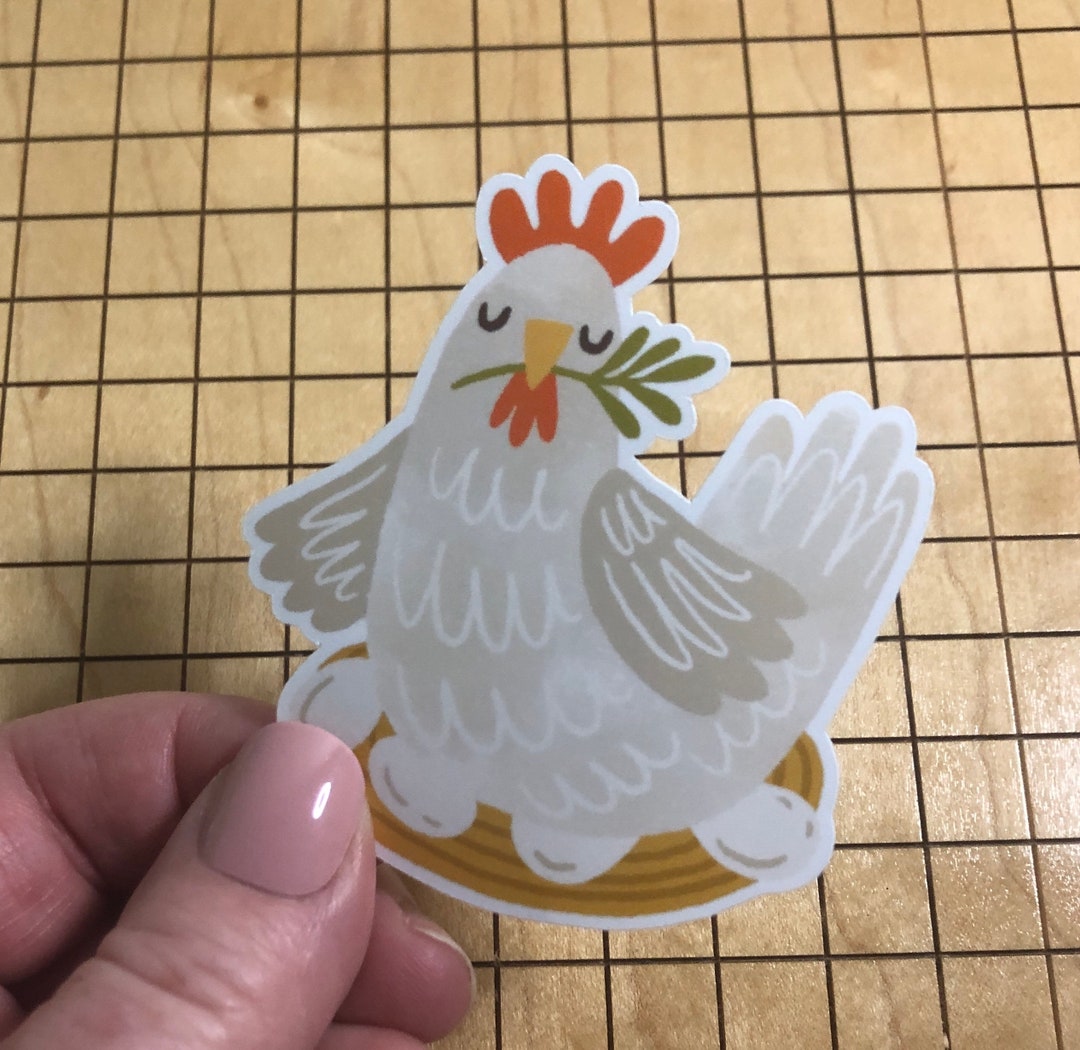 Chicken Sticker, Chicken Decal, Phone Case Decal, Water Bottle Sticker ...