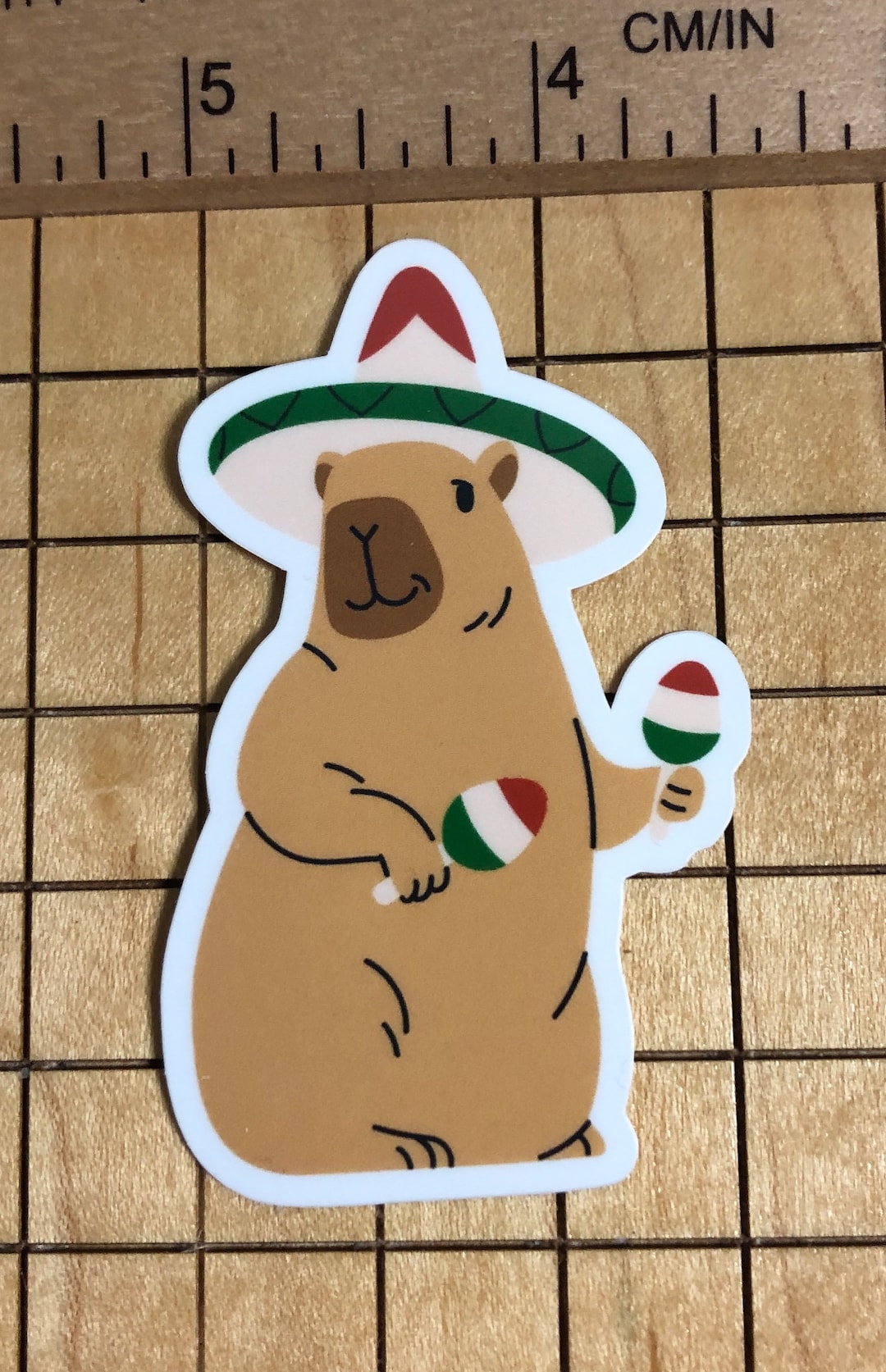 Capybara Sticker, Capybara Decal, Capybara in a Sombrero Sticker ...
