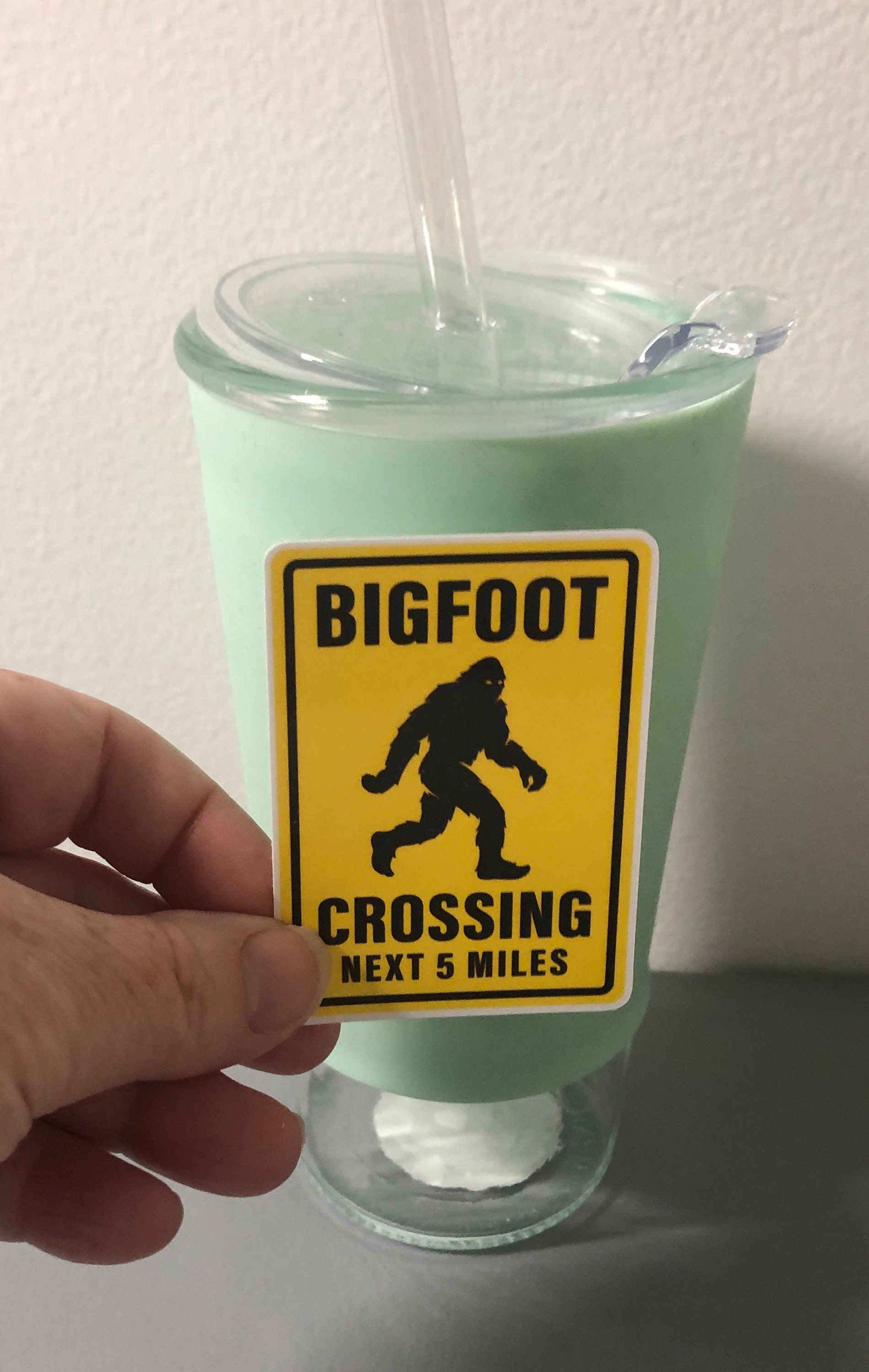 Bigfoot Sticker, Bigfoot Crossing, Water Bottle Sticker, Yeti Sticker ...