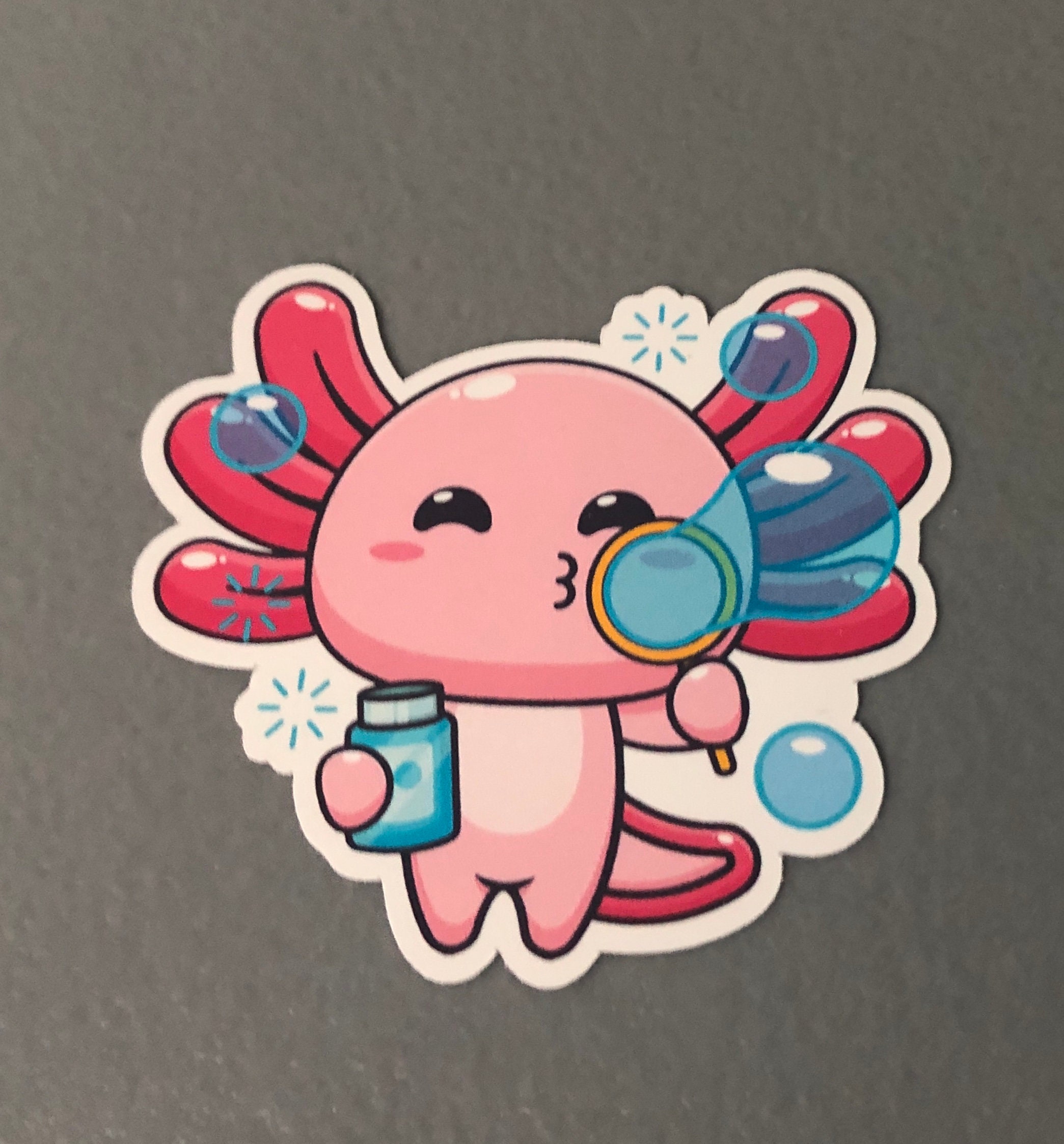 5 Axolotl Stickers Axolotl Sticker Pack Cute Axolotls - Etsy