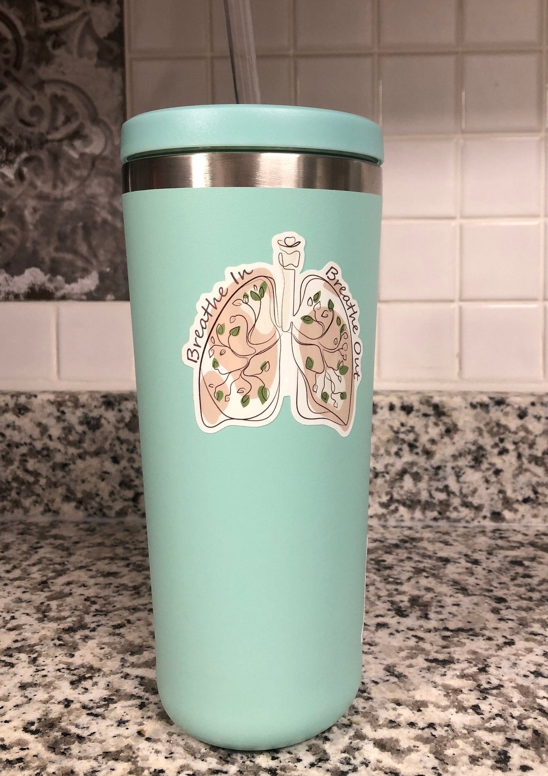 Lung Anatomy Sticker, Breathe in Breathe Out, Boho Meditation Decal - Etsy