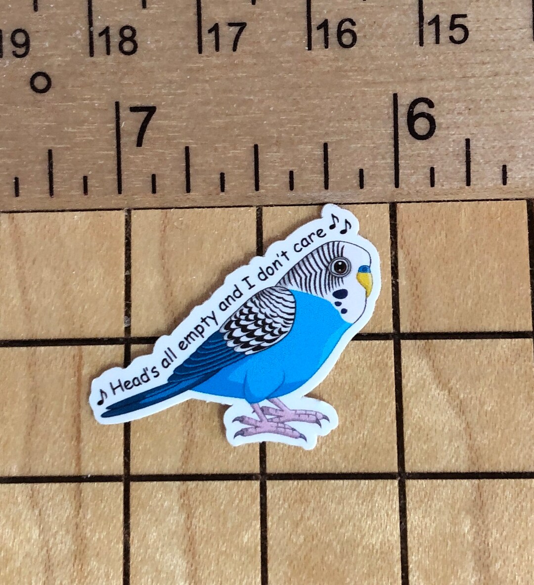 5 MINI Parakeet Stickers, Tiny Sticker, Grateful Dead, Funny, Vinyl ...
