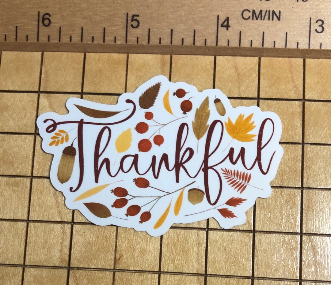 Thankful Sticker, Fall Decal, Fall Sticker, Autumn Sticker, Fall Decor ...