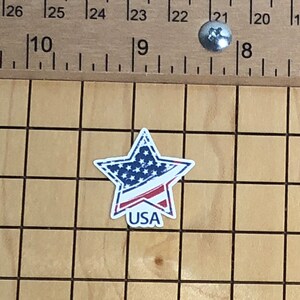 5 MINI Flag Stickers, Star Sticker, Usa Sticker, Patriotic Sticker ...