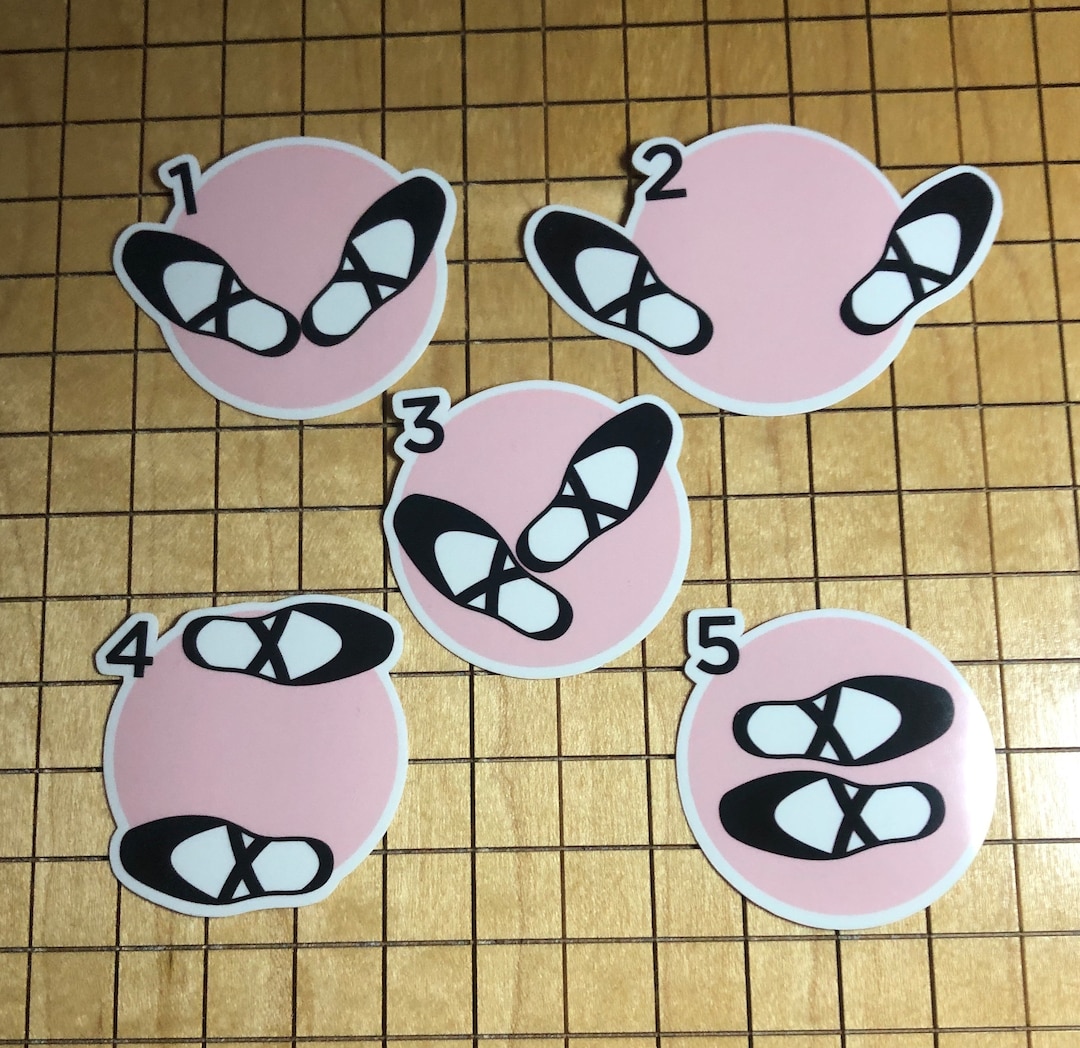 5 Ballet Stickers, Ballet Feet Positions, Ballet Slippers, Dance ...