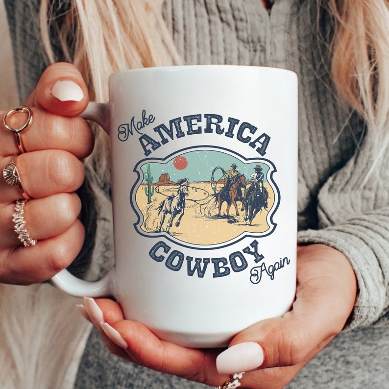 Western Mug Cowgirl Coffee Cup Retro Western Vibes Mug Cowgirl Decor ...