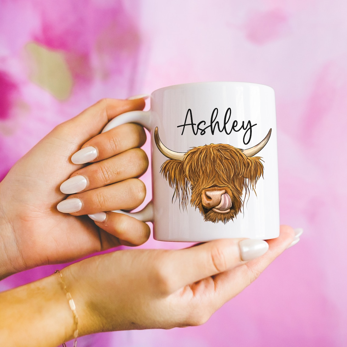 Cute Highland Cow Mug Personalized Cow Lover Birthday Gifts for Women ...