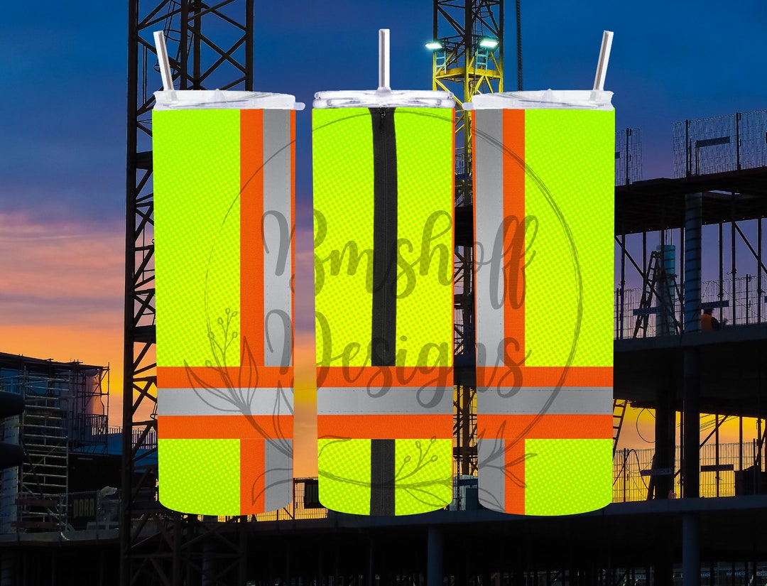 Construction Worker Sublimation Tumbler Design, 20 Oz Skinny and ...