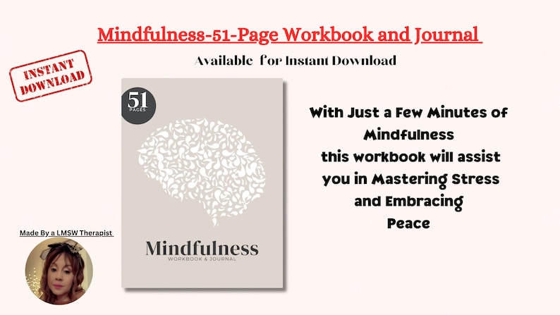 Mindfulness Self-discovery Journal & Workbook DBT Skills, Therapy ...