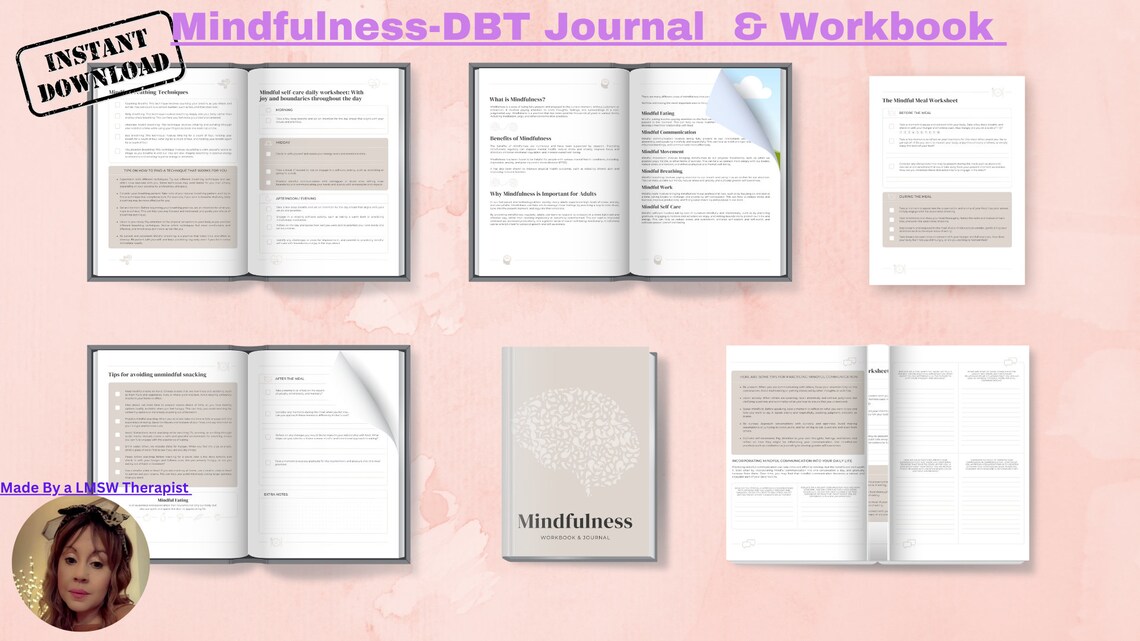 Mindfulness Self-discovery Journal & Workbook DBT Skills, Therapy ...