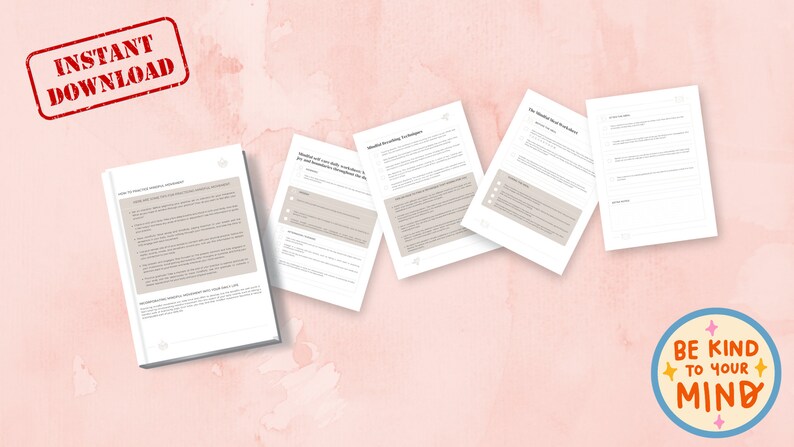 Mindfulness Self-discovery Journal & Workbook DBT Skills, Therapy ...