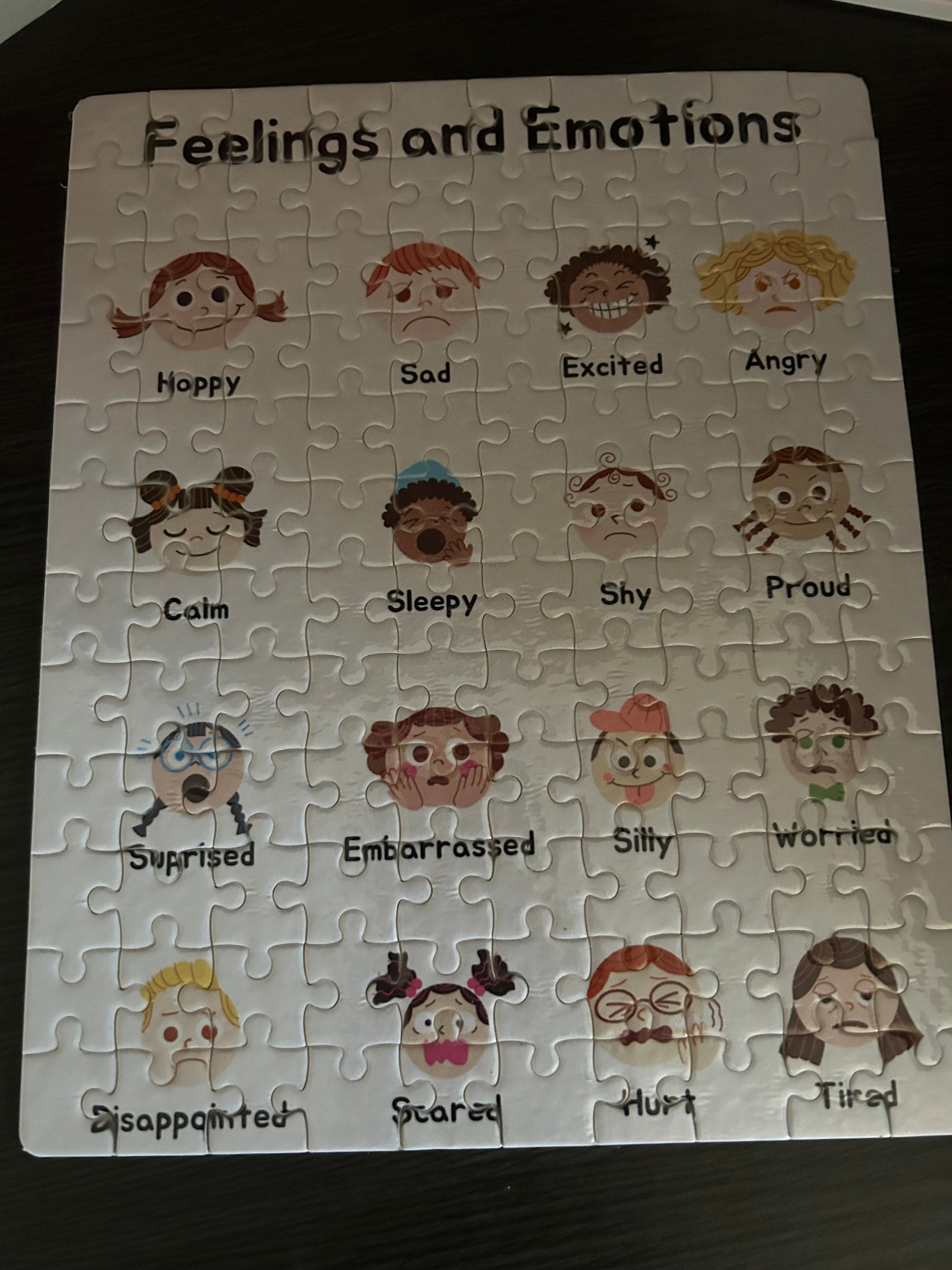Clinical Therapist Approved-feelings and Emotions Jigsaw Puzzle-mindful ...