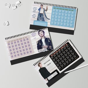 Calendar Sticker Bundle Kim Namjoon RM Mini Desk Calendar Gift for BTS ...