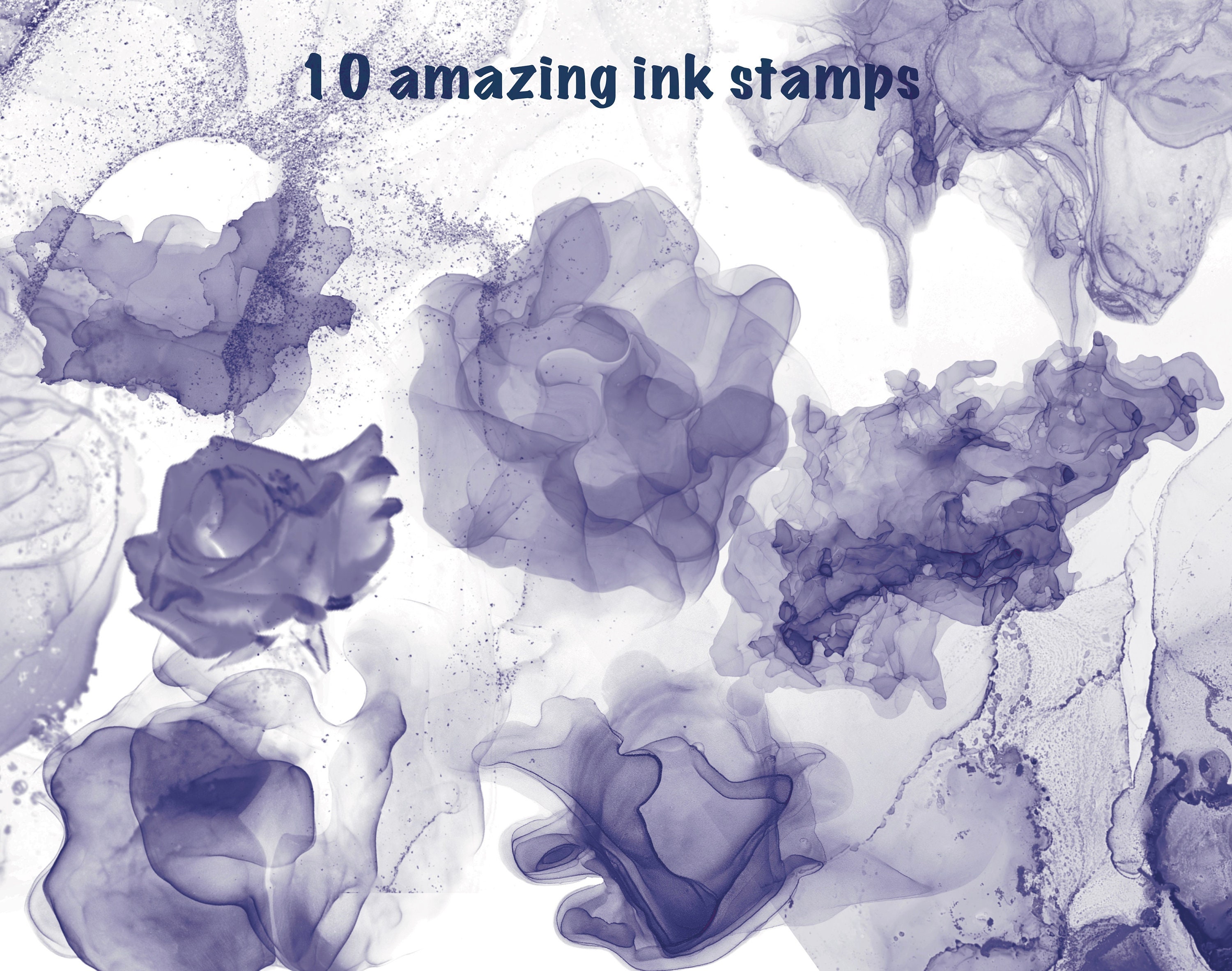 Alcohol Ink Procreate Brushes, Procreate Ink Stamps, Texture Ink ...