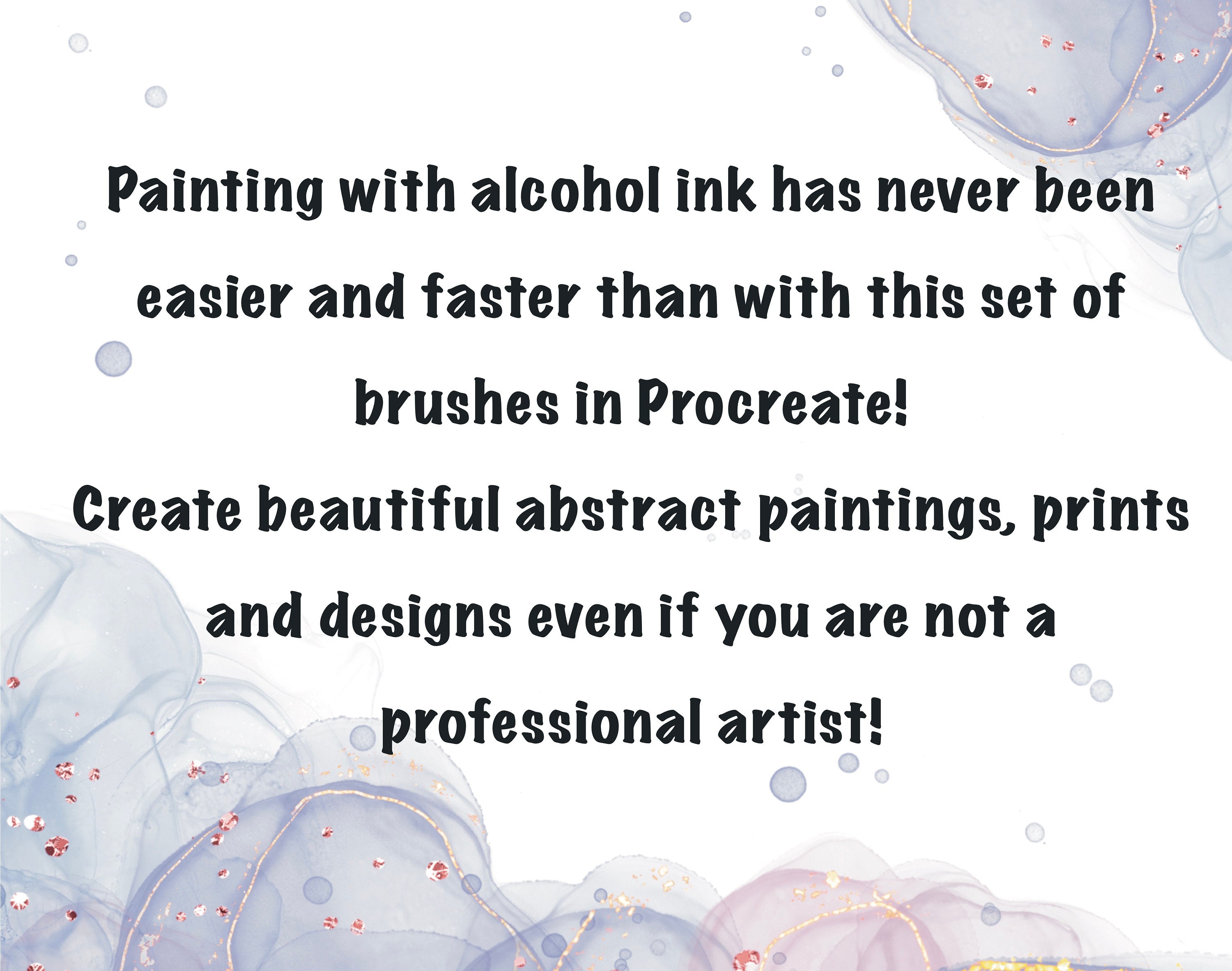 Alcohol Ink Stamps Set for Procreate, Color Palettes, Texture Ink ...