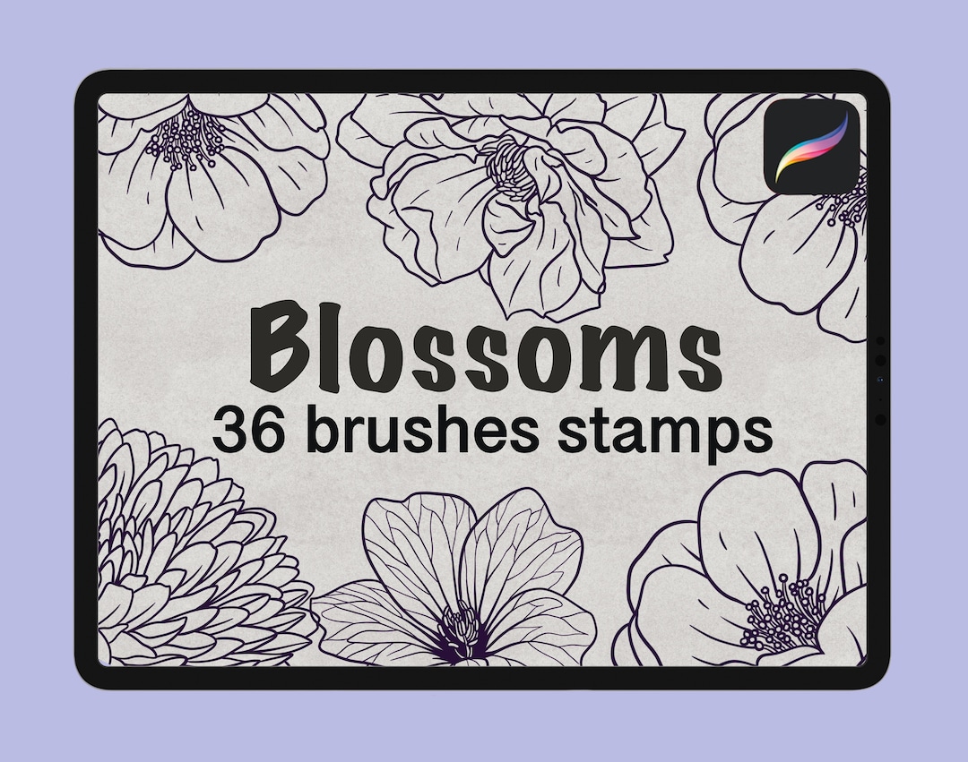 Blossom Brushes for Procreate,flower Stamp Brushes for Procreate ...