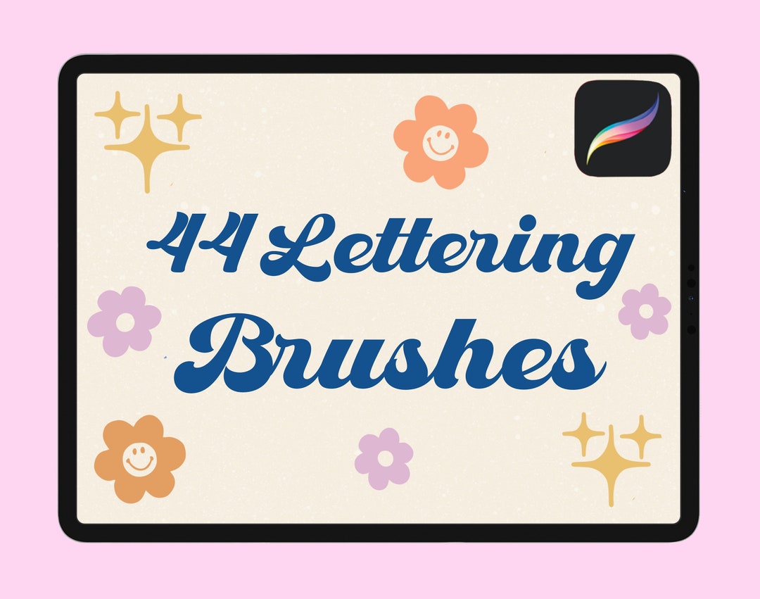 Procreate Lettering Brushes, Lettering Brushset, Procreate Calligraphy ...