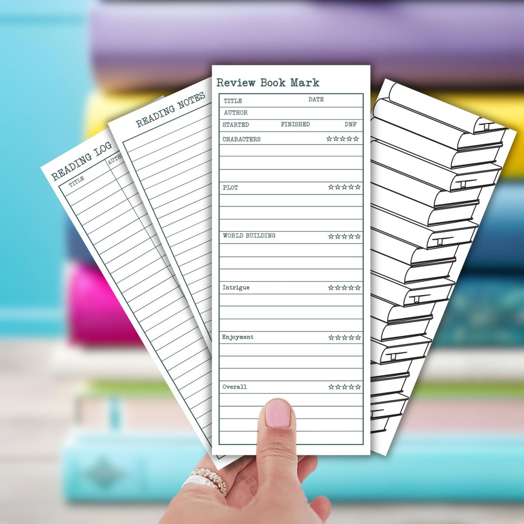 Old Library Card Style Printable Bookmark, Review Bookmark, Reading Log ...