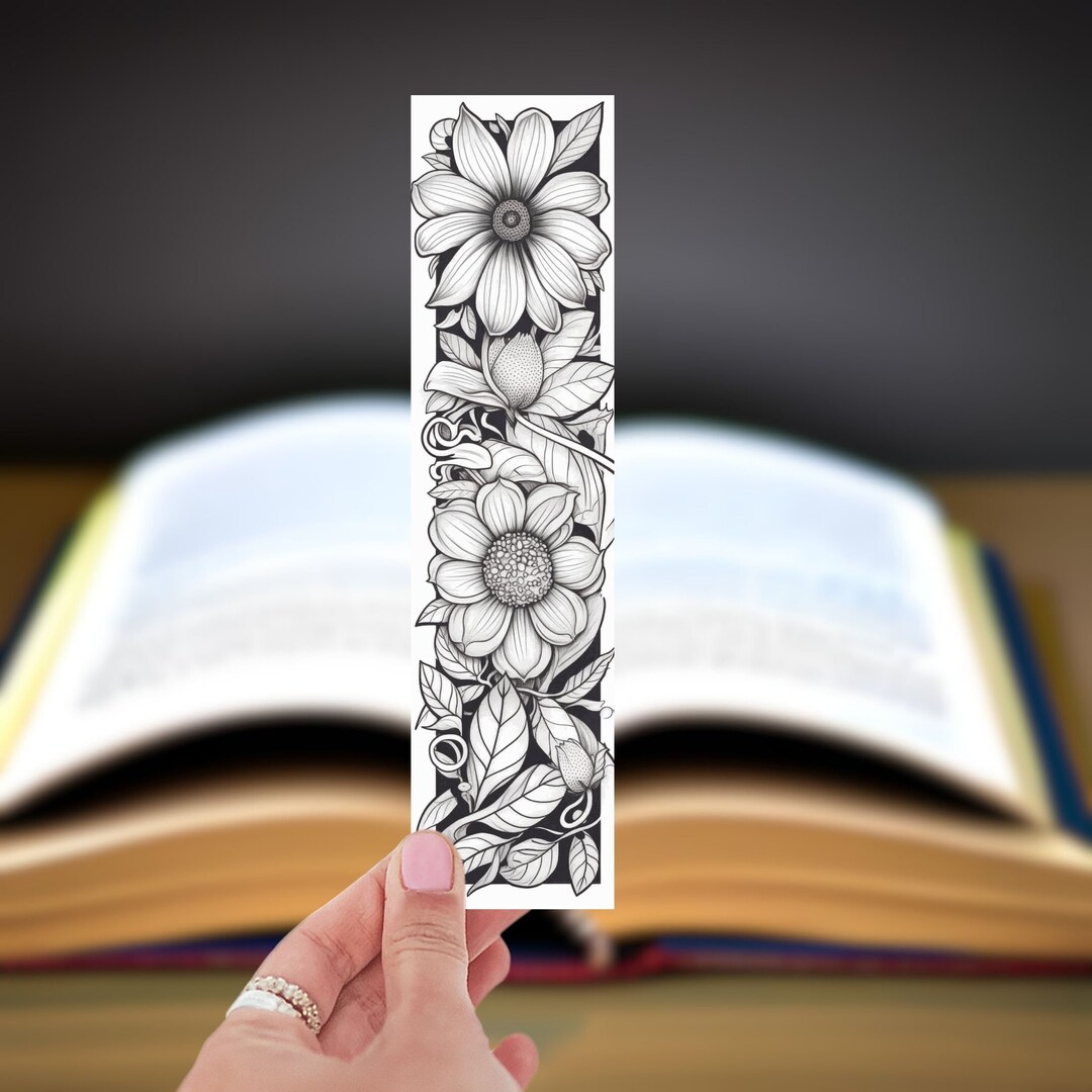 15 Floral Mandala Coloring Printable Bookmarks, PDF and PNG Printable ...