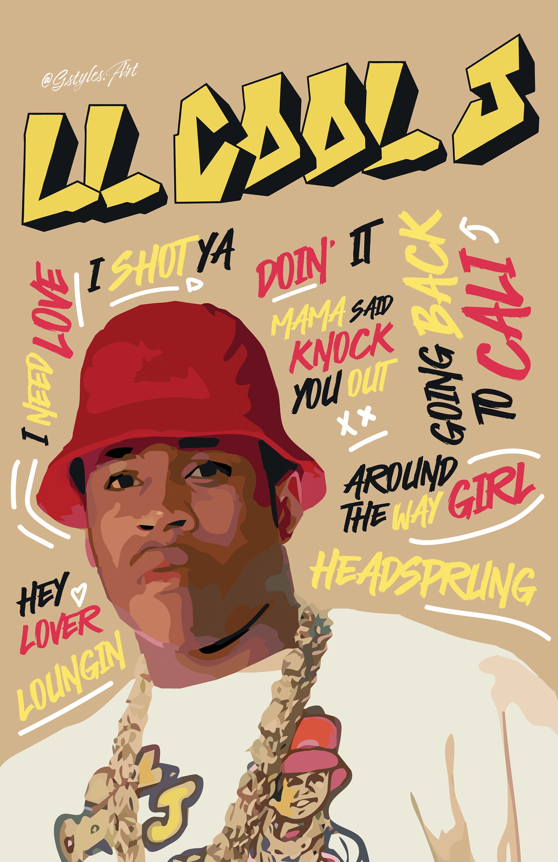 LL Cool J/ Cool J Poster Hip Hop Wall Art - Etsy
