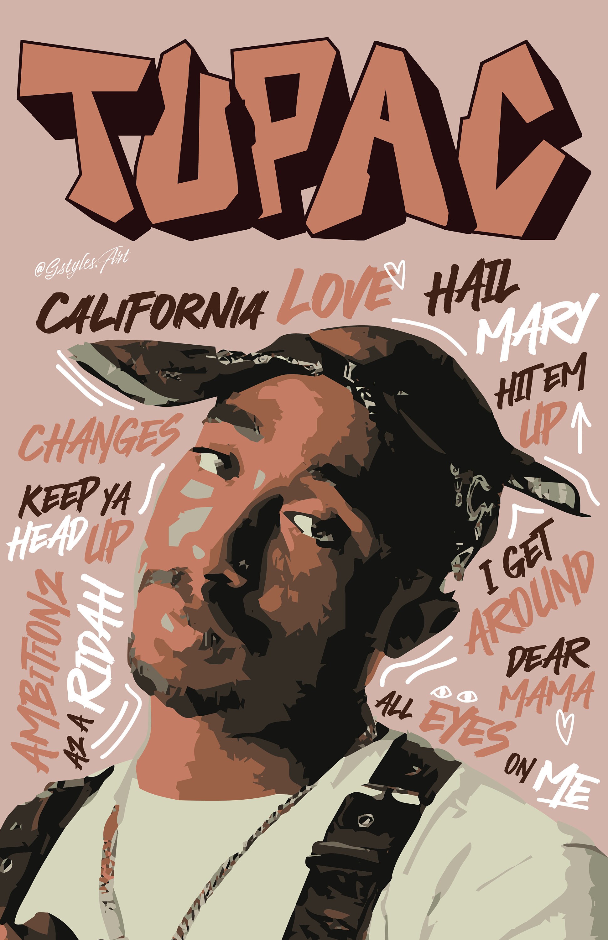 2pac / Tupac Poster Hip Hop Wall Art - Etsy