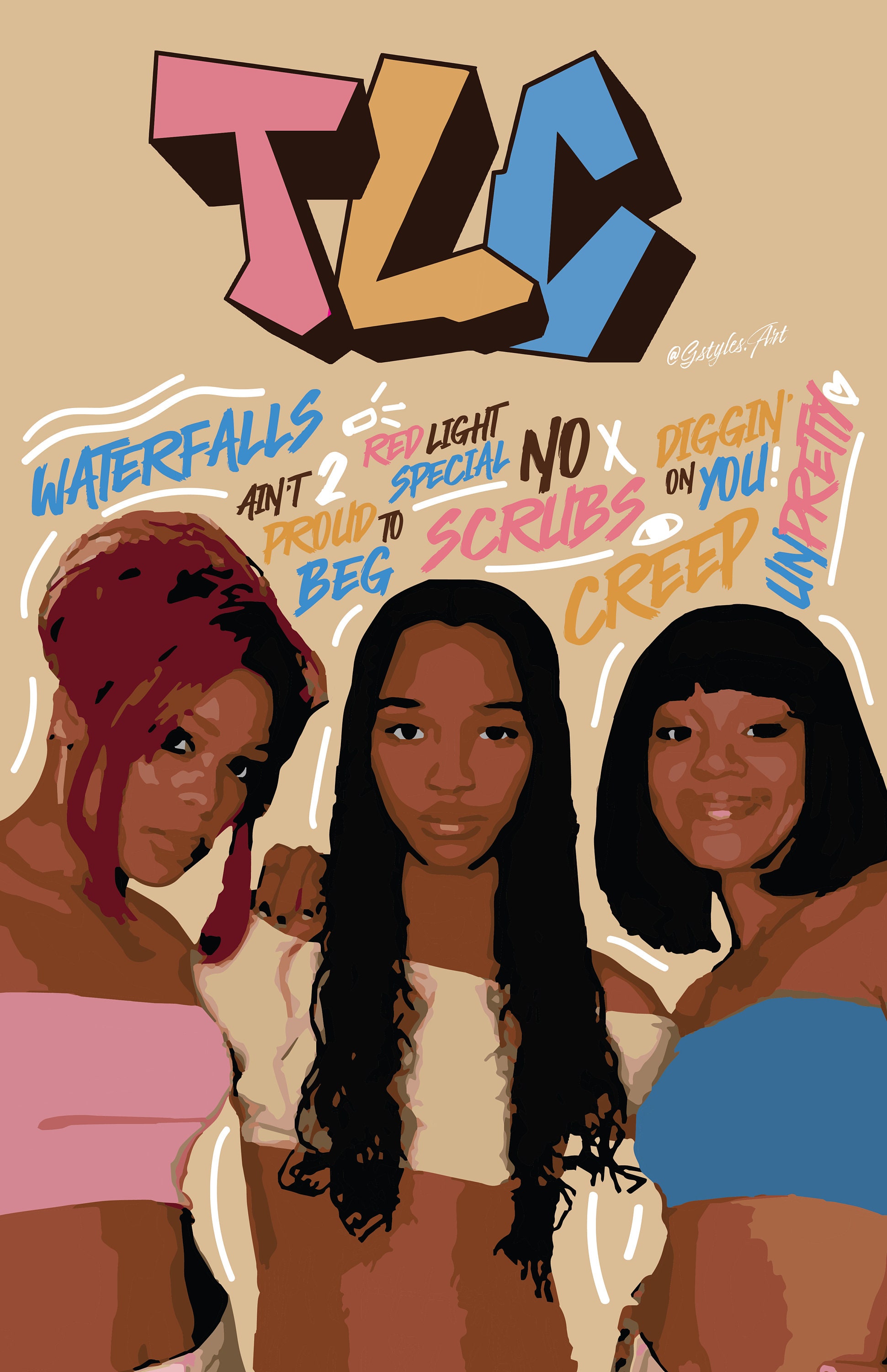 TLC / TLC Poster Hip Hop Wall Art - Etsy