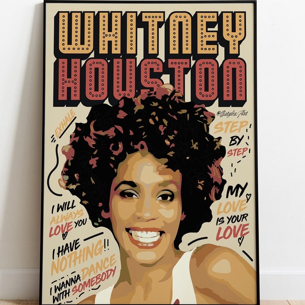 Whitney Houston Art - Etsy