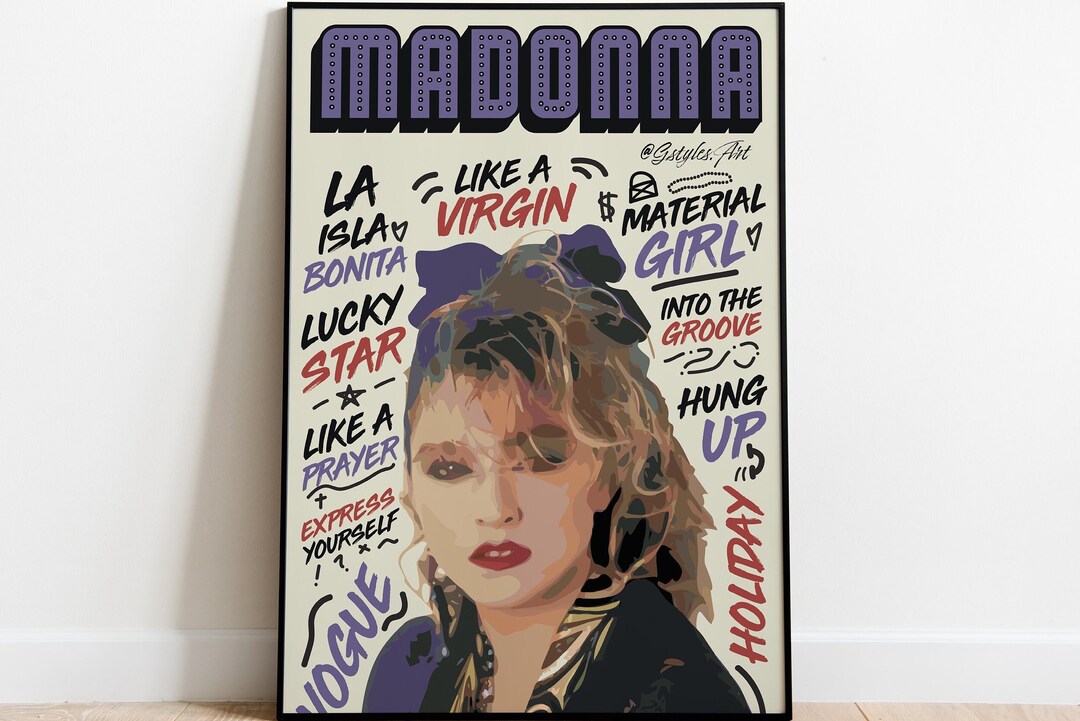Madonna / Madonna Poster 80s Pop Wall Art - Etsy