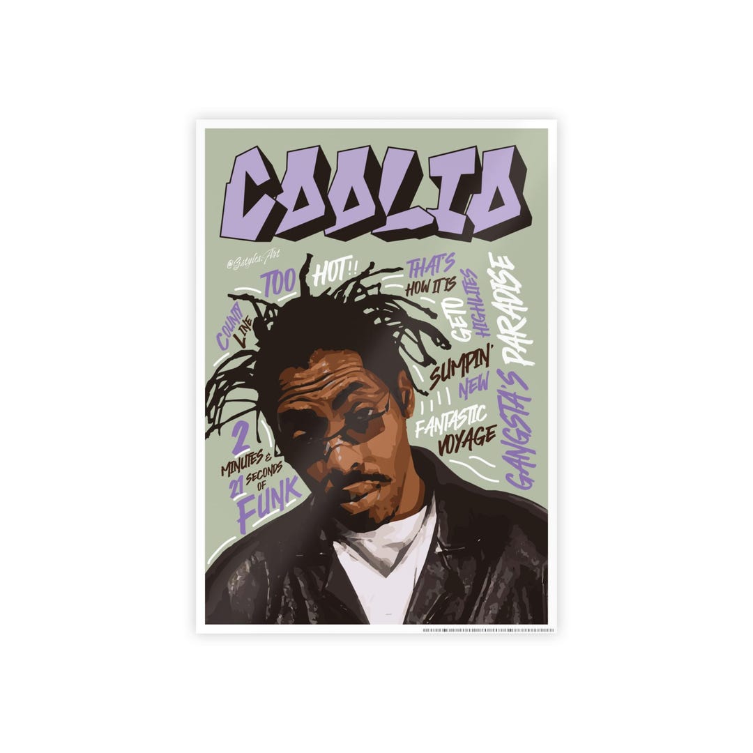 Coolio Gloss Poster | Music Art Print, Home Decor, Wall Art, Gift for ...