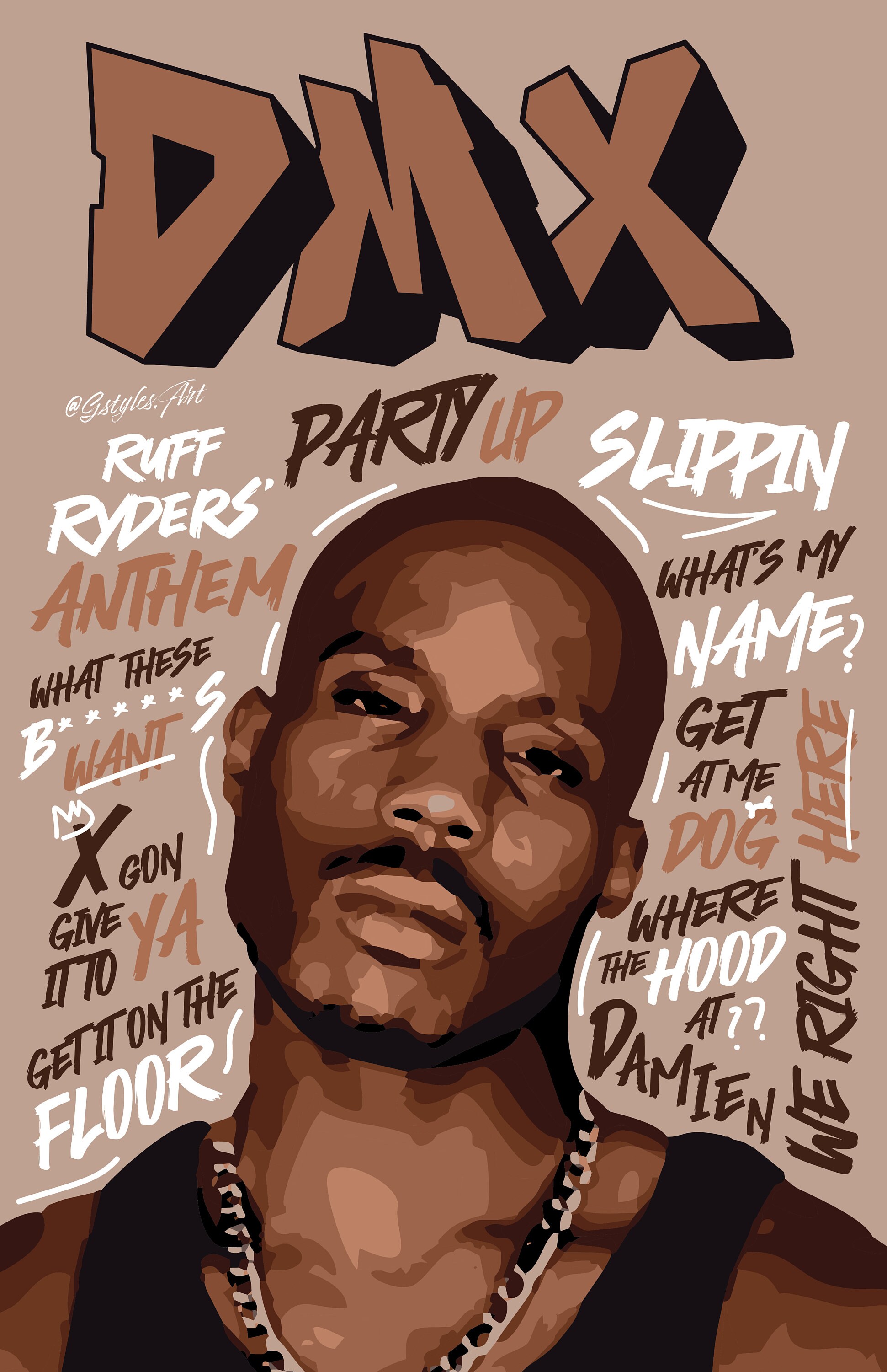 DMX / DMX Poster Hip Hop Wall Art - Etsy