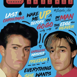 Wham / Wham Poster 80s Pop Wall Art - Etsy