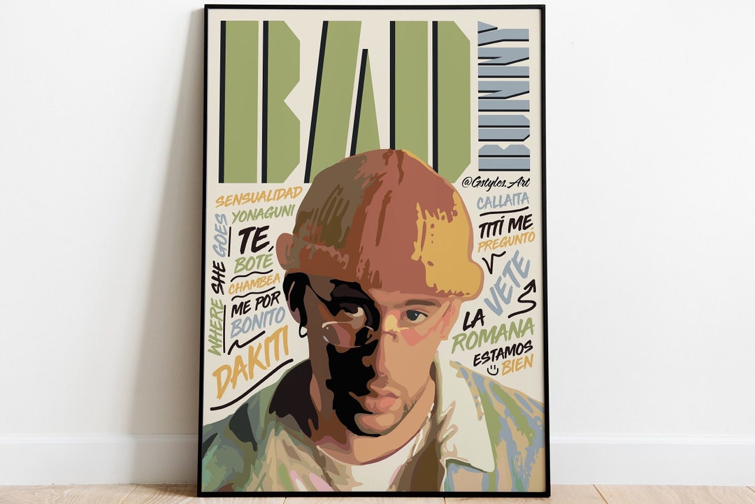 Bad Bunny / Bad Bunny Poster - Latin Wall Art - Etsy