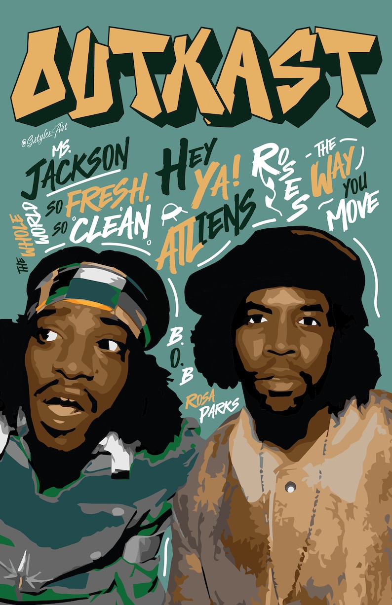 Outkast / Outkast Poster Hip Hop Wall Art - Etsy