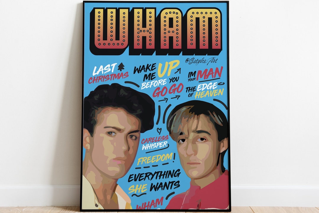 Wham / Wham Poster 80s Pop Wall Art - Etsy