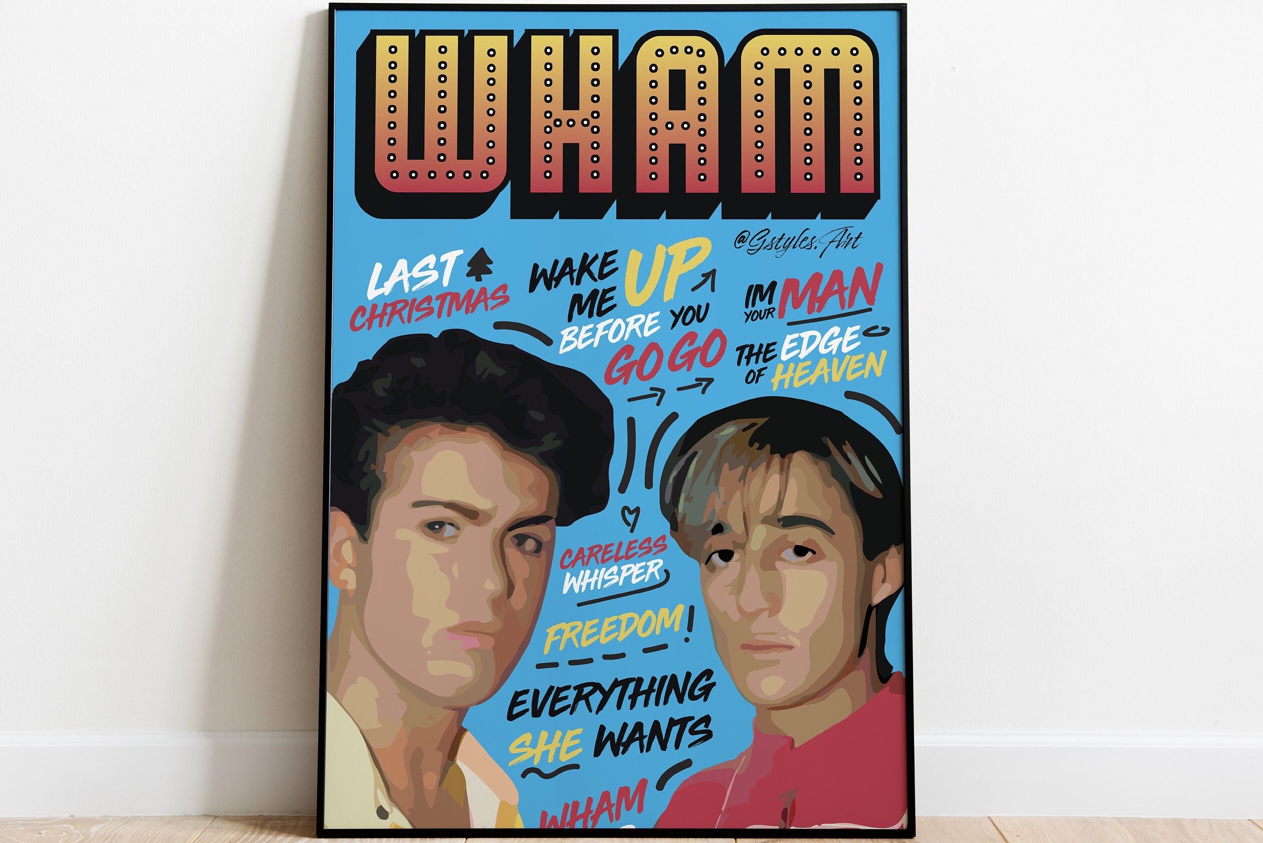 Wham / Wham Poster 80s Pop Wall Art - Etsy