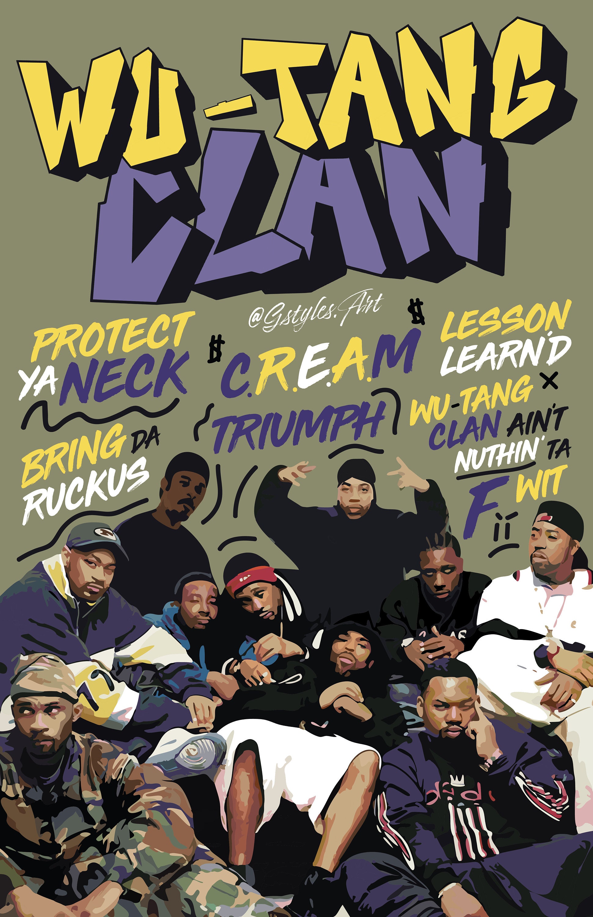 Wu-tang Clan / Wu-tang Clan Poster Hip Hop Wall Art - Etsy
