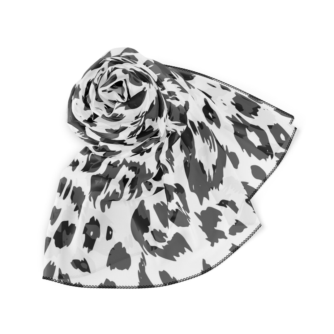 Chic Animal Print Wrap Leopard Print Poly Scarf - Etsy
