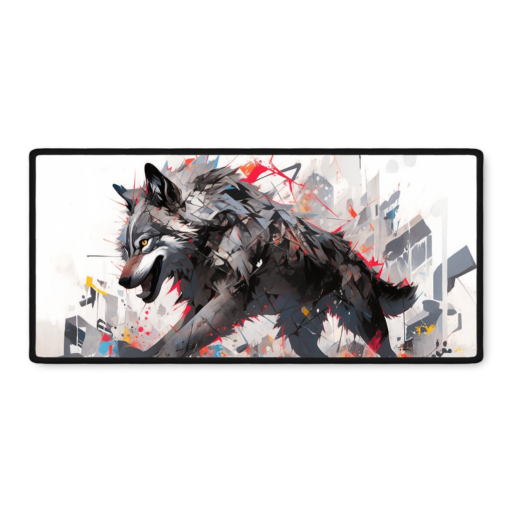 Alpha Wolf Mousepad Graffiti Street Art Wildlife Animal Empowering ...