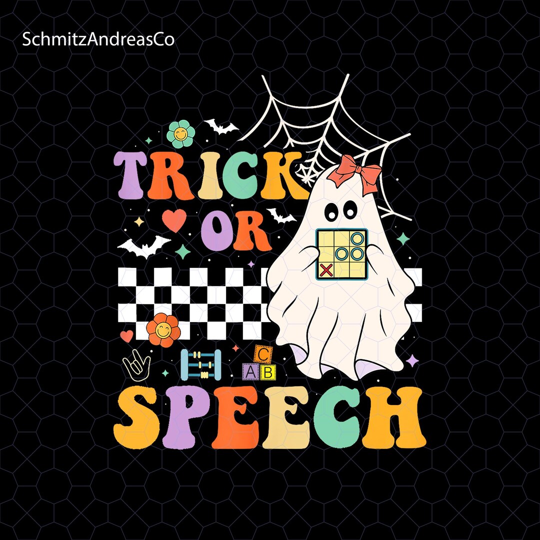 Trick or Speech Halloween Png, Speech Therapy SLP Halloween Png, Speech ...