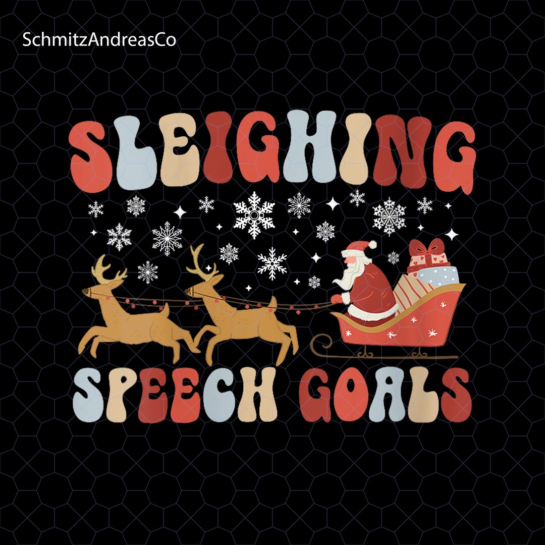 Sleighing Speech Goals Png, Speech Language Pathology Christmas Png ...